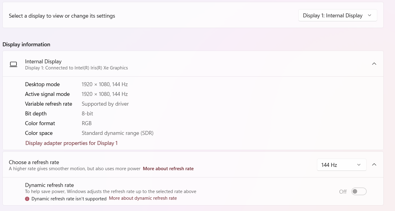 Why Not support Dynamic Refresh Rate on TUF 2022 i... - Republic of Gamers Forum - 1057868