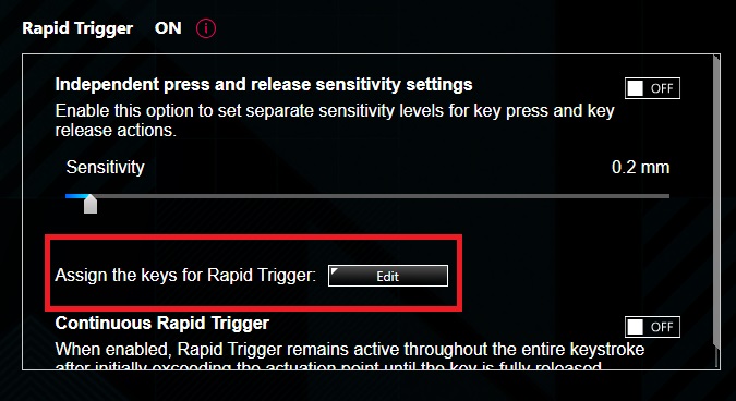 Rapid Trigger - faster resets, always locked and loaded