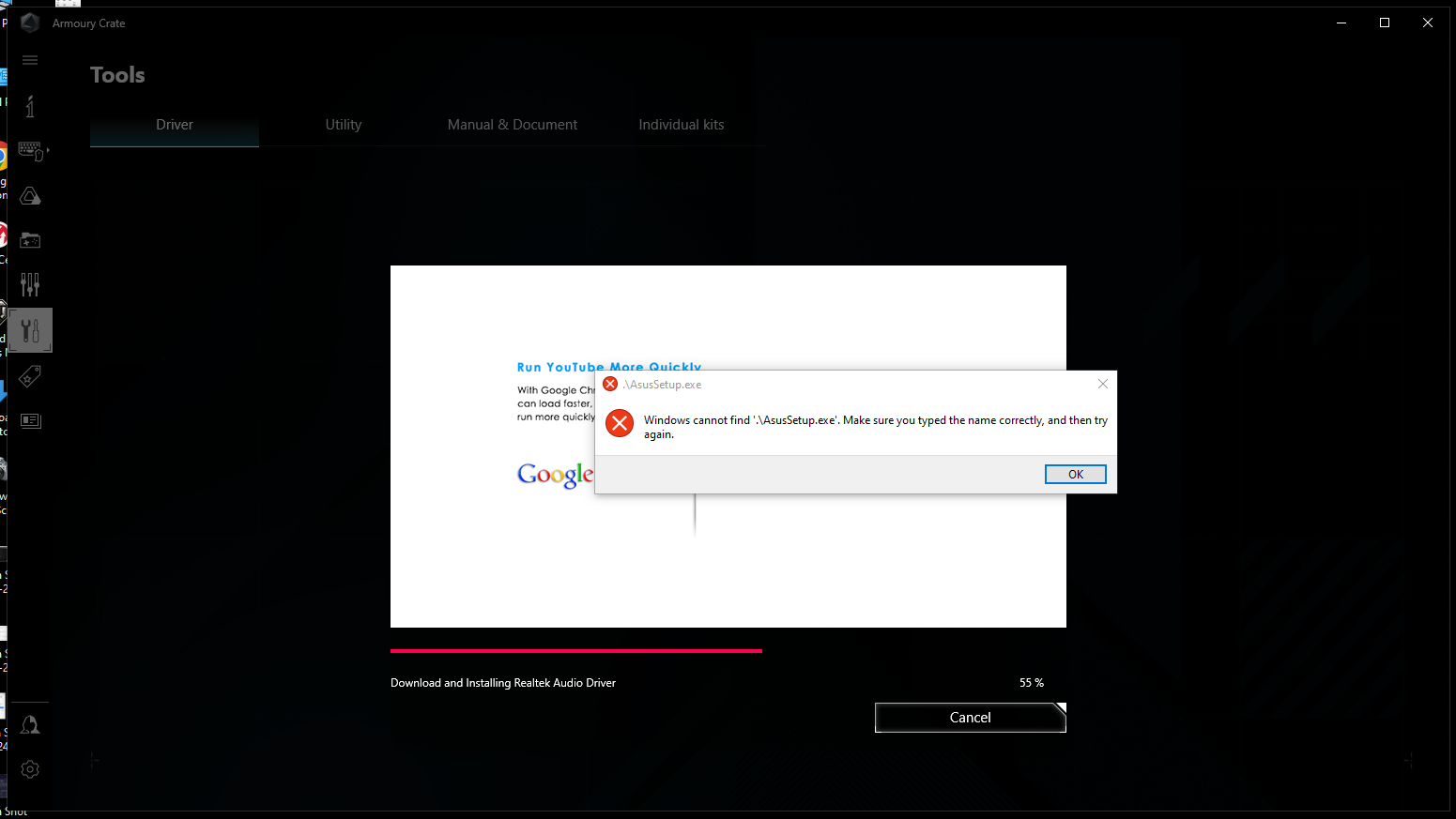 Asus Rog Strix X570-I Armoury Crate Driver install... - Republic of ...