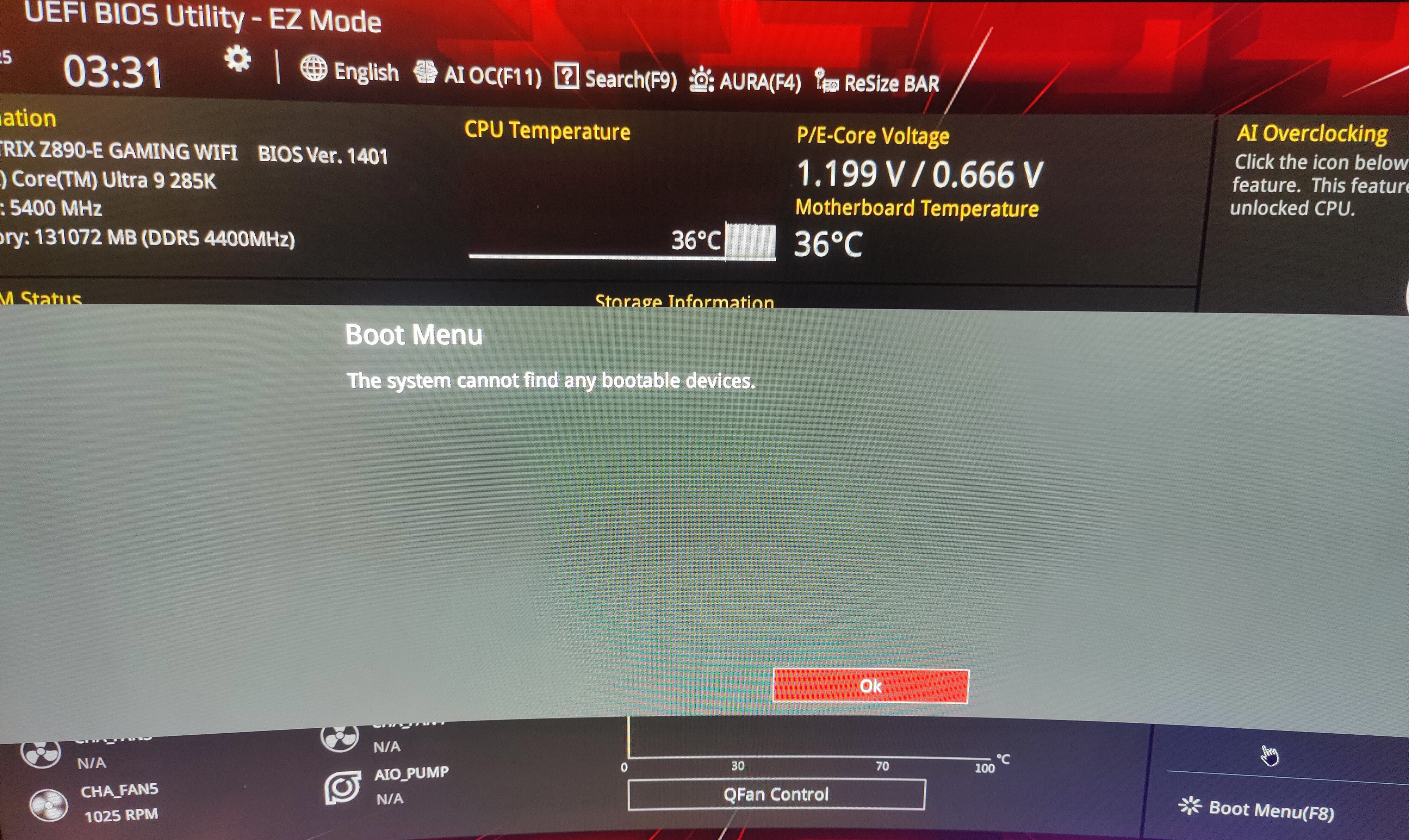Please Help - Z890-E Bios doesn't detect any boota... - Republic of Gamers Forum - 1074204