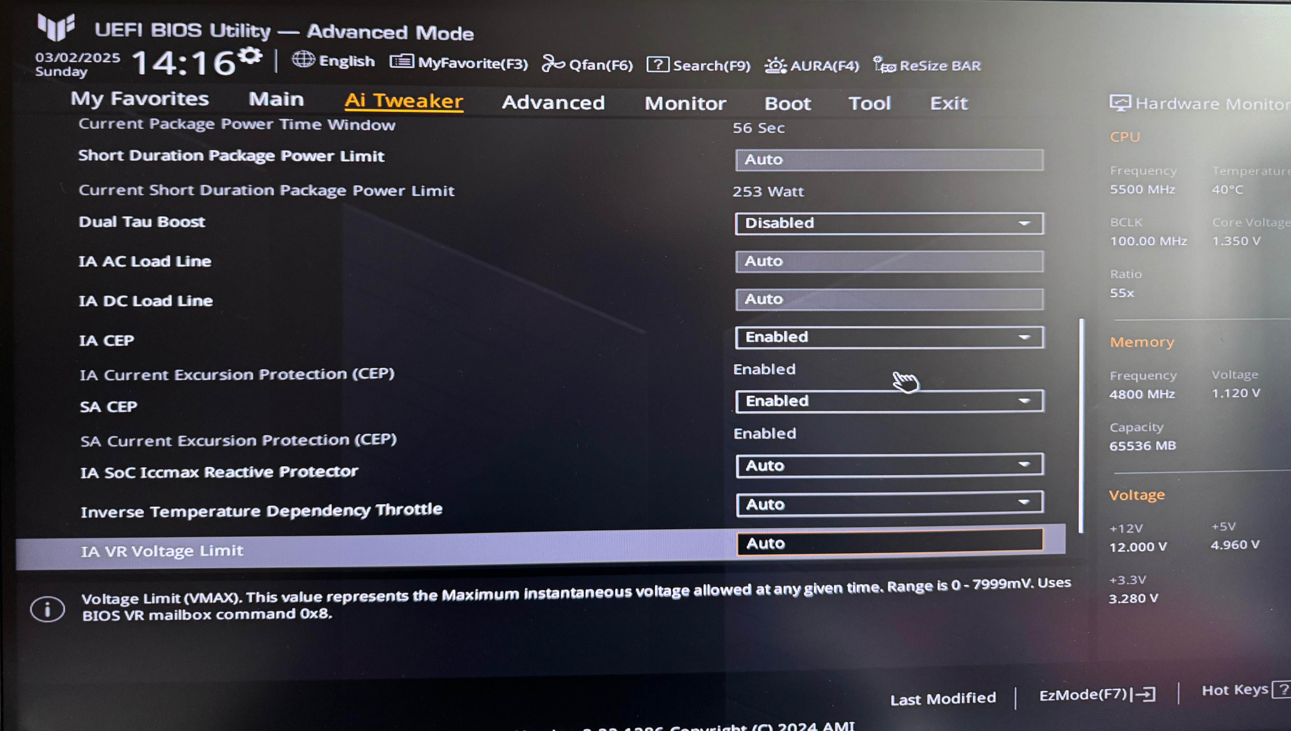 Help with BIOS Optimization for i7-14700KF on ASUS... - Republic of Gamers Forum - 1080217