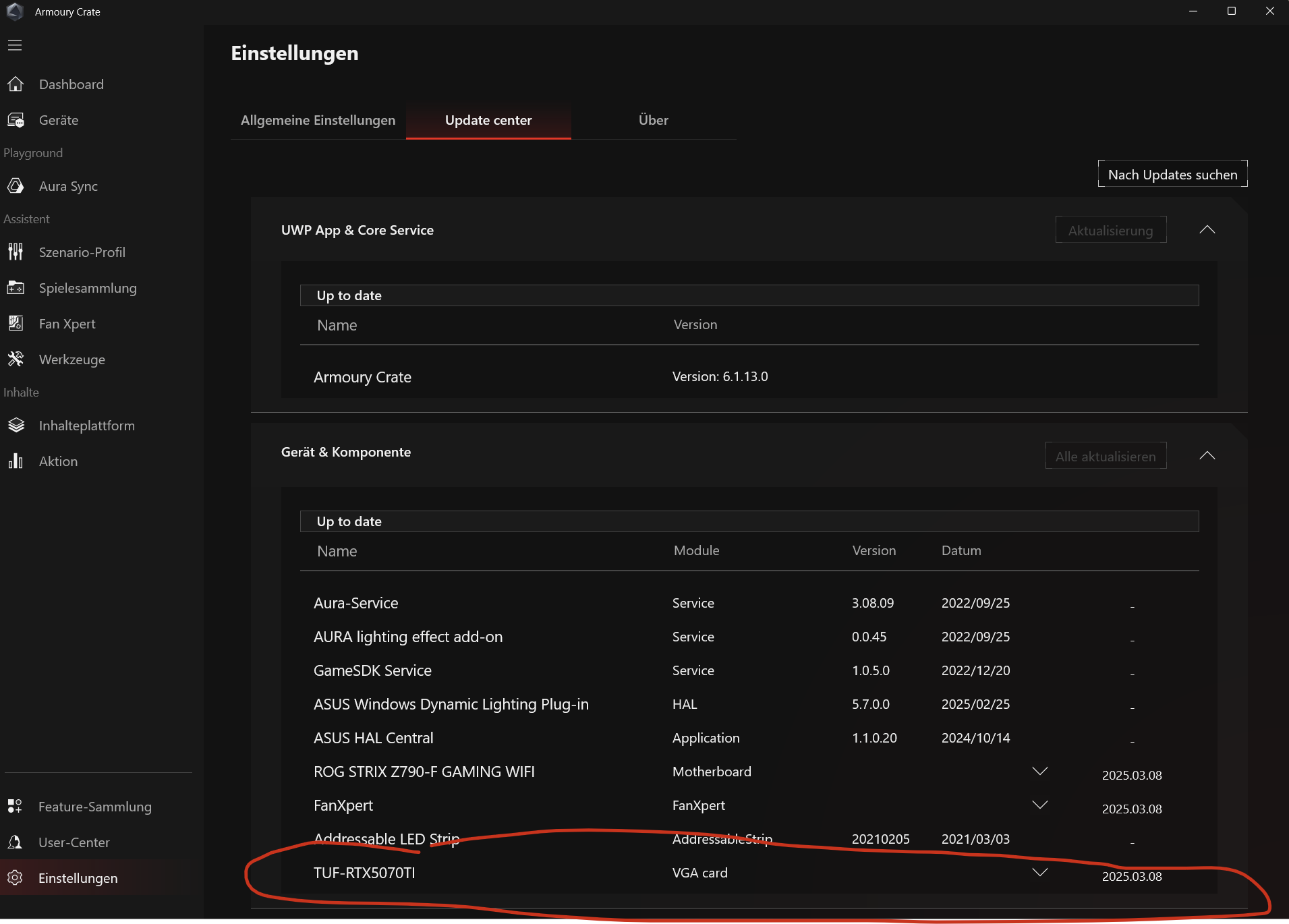 Solved: RTX 5090 Astral LC not recognized by Armoury Crate - Page 3 ...
