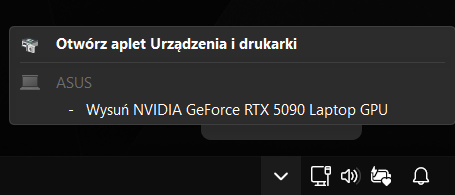 Graphics card RTX 5090 laptop GPU in taskbar - Republic of Gamers Forum ...