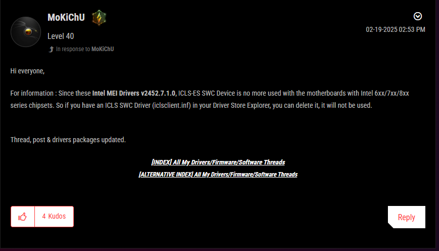 [DRIVERS] Intel Chipset/MEI/VMD/Serial IO/GNA/DTT/... - Page 30 ...