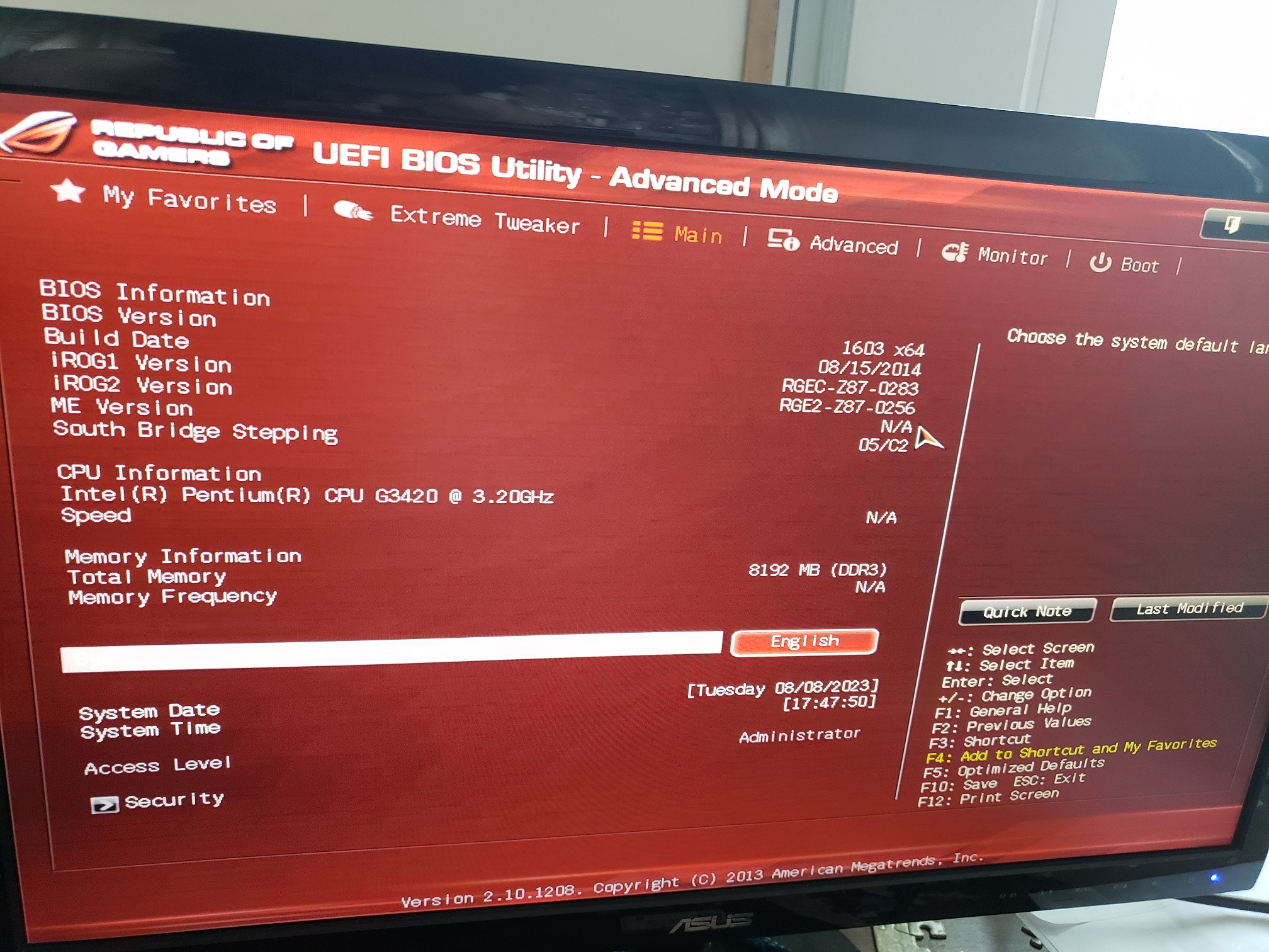 Intel Management Engine N/A on z87 Maximus VI Gene - Republic of Gamers ...