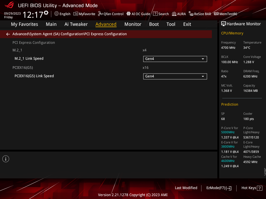 Z790 Hero not running GPU as PCIE 4.0 X16 but 3.0 ... - Republic of Gamers Forum - 909017