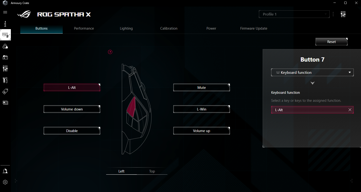 Spatha X cannot bind ALT keypress in Armoury Crate - Republic of Gamers ...