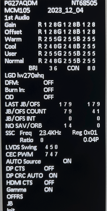 "secret" Status section within the OSD on the PG27... - Republic of ...