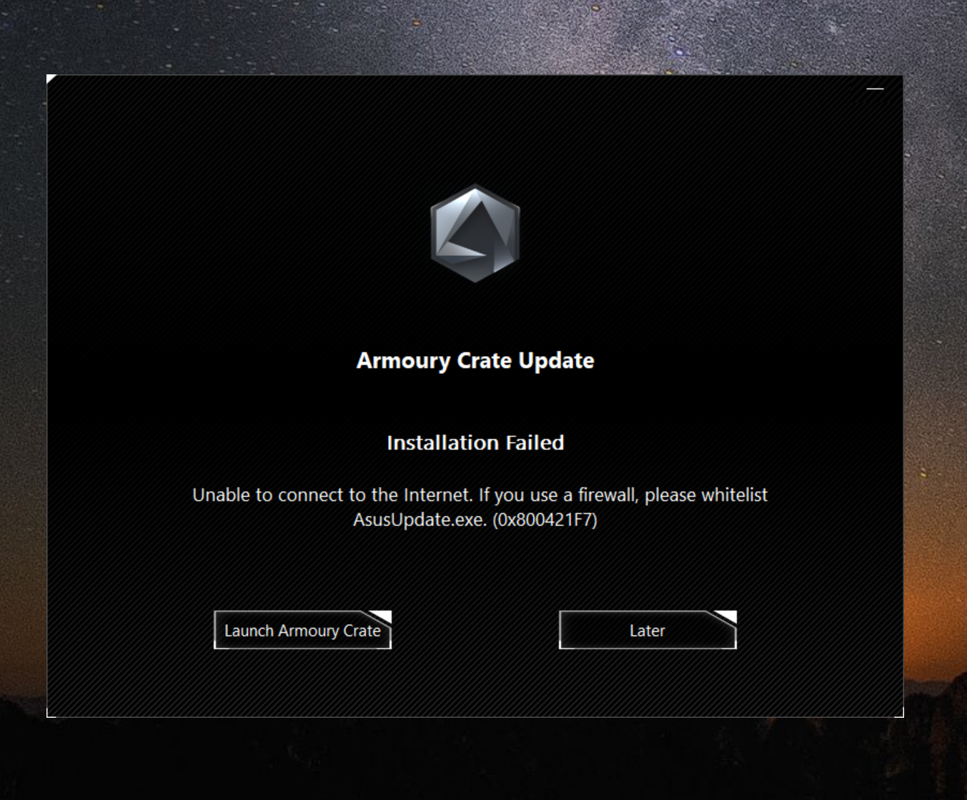 Solved: Armoury Create Update Problem - Republic of Gamers Forum - 1007905