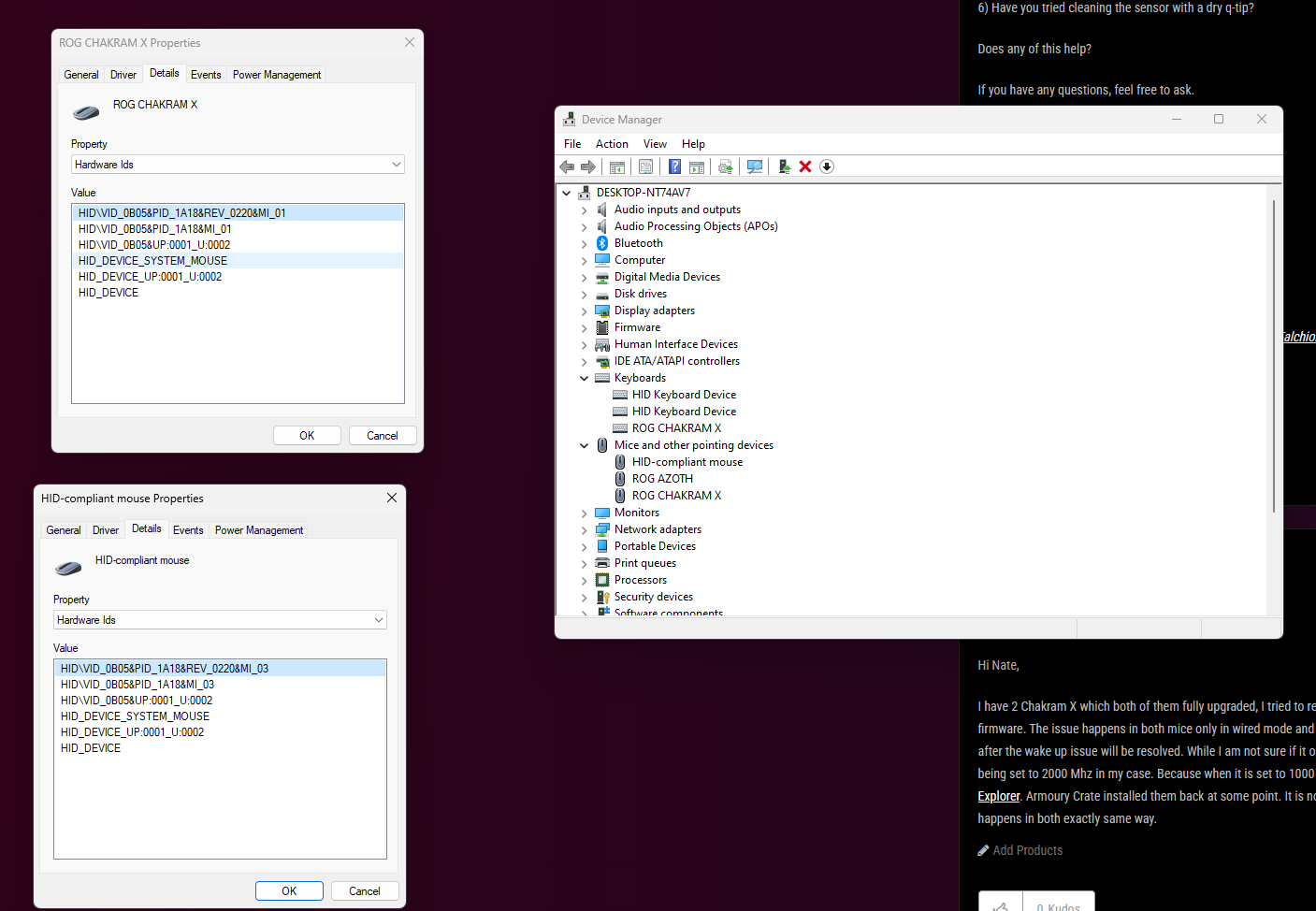 Mouse Cursor Not Moving But The Clicks Are Working Republic Of Gamers 