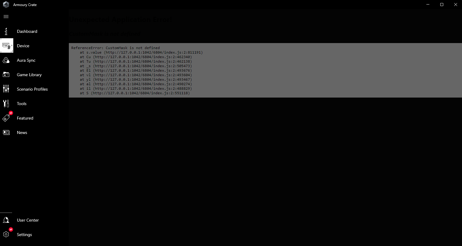 Solved: I cant configure ROG Mouse Harpe Ace Aim Labs Edit... - Republic of Gamers Forum - 1017142