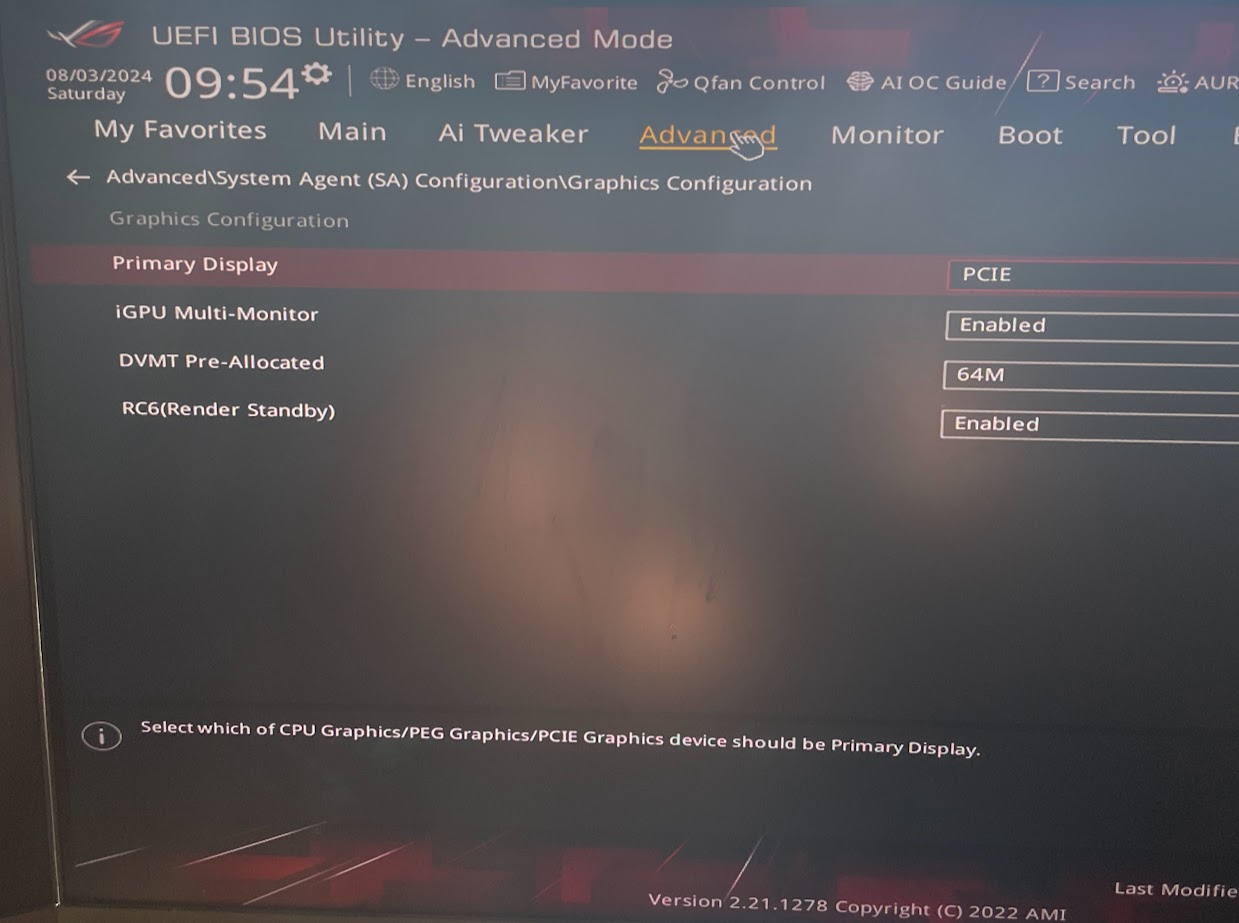 Z690-F cannot detect GPU - Republic of Gamers Forum - 1033438